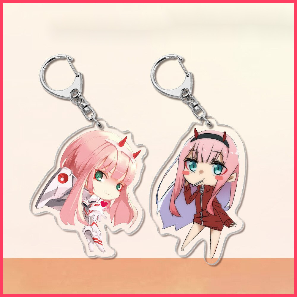 Anime DARLING In The FRANXX Cosplay Acrylic Keychain Toy Zero Two ...