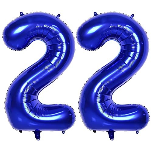 Giant Navy Blue Balloon Number 22,40 Inch Navy Blue 22th Mylar Foil ...