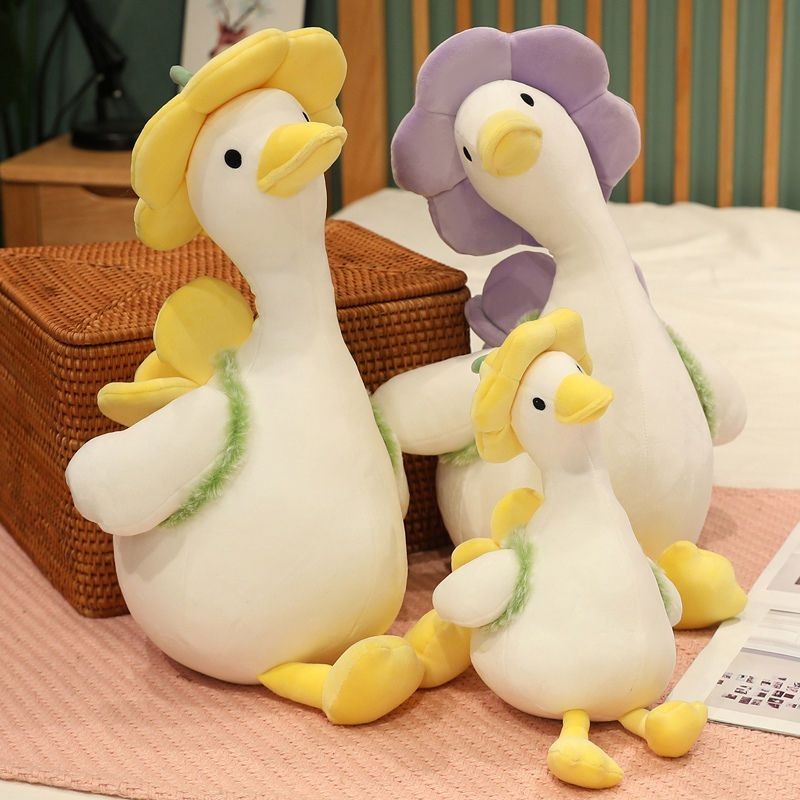 Plush Cute Big White Geese Doll Duck Sleeping Plush Toy Super Soft ...