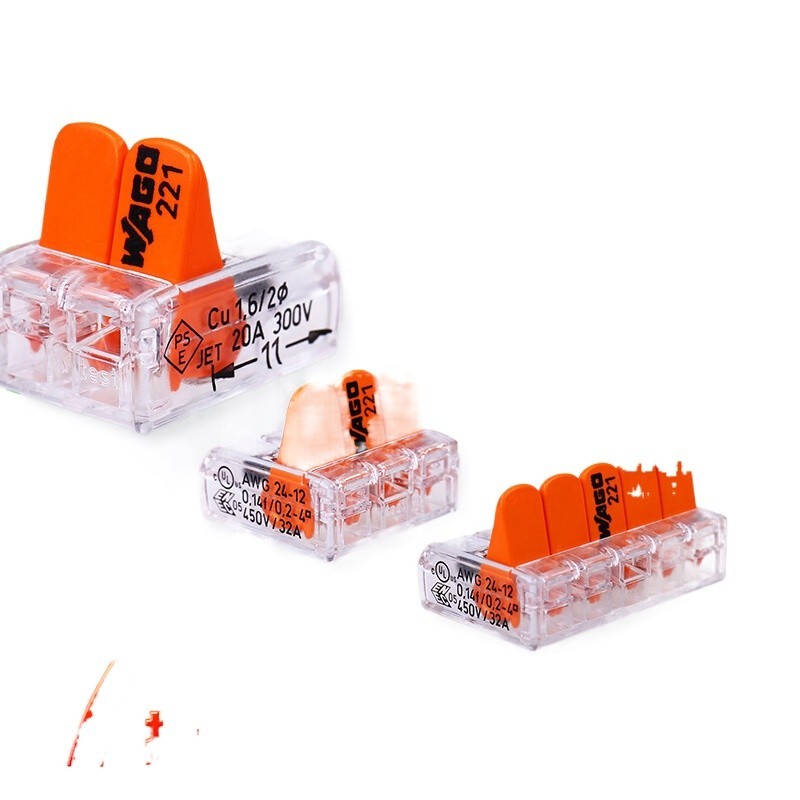 WAGO Universal terminal 221 series wire butt split connector connector ...