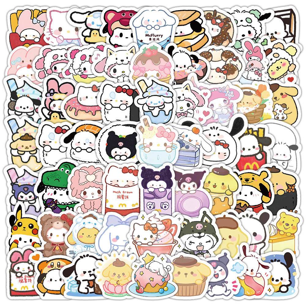 100PCS Q-version Cartoon Cute Sanrio Kuromi Mymelody Mixed Graffiti ... 100PCS Q-version Cartoon Cute Sanrio Kuromi Mymelody Mixed Graffiti ...