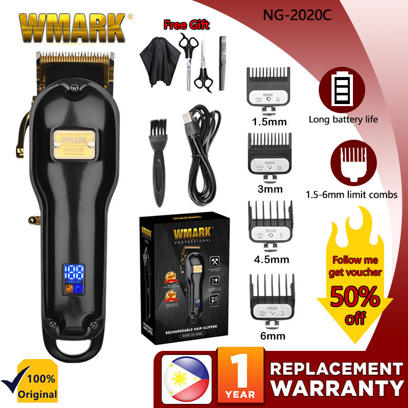 WMARK NG-2020C Original Hair Clipper Full Metal Housing Professional ...