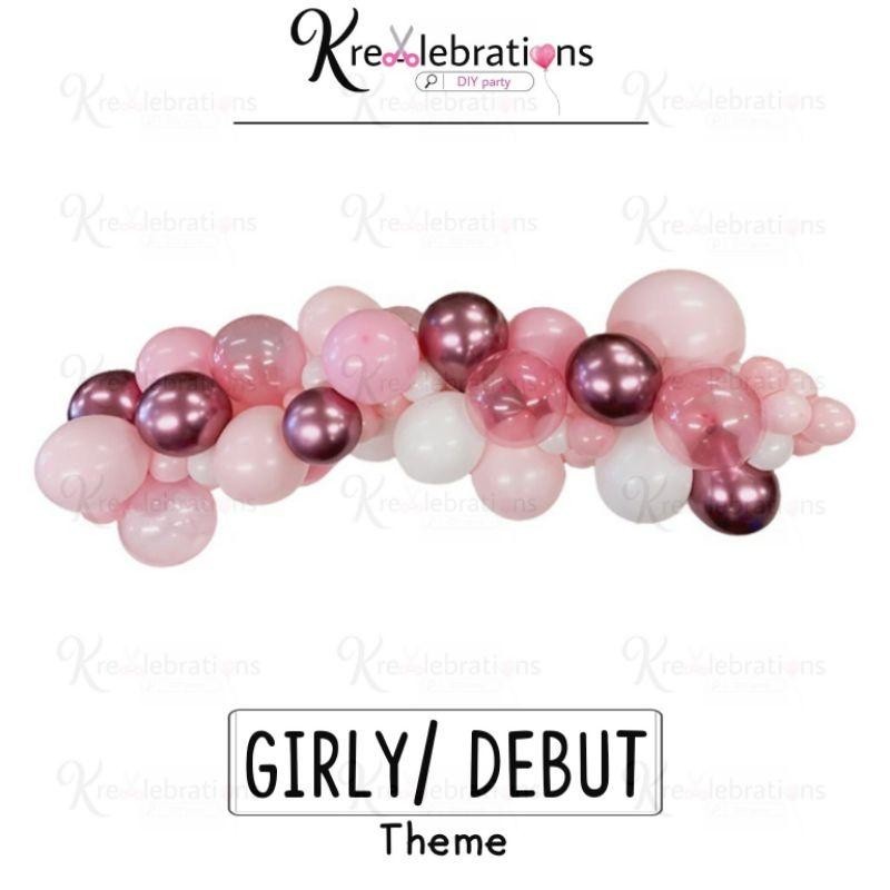 Pink Girly theme Debut Balloon Arch Garland Birthday Party Decoration ...
