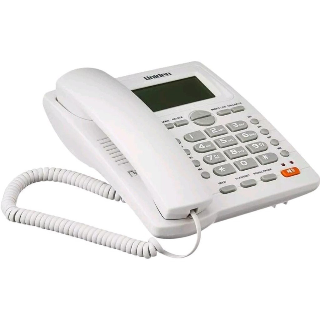 UNIDEN AS7412 WHITE COLOR LANDLINE CORDED WIRED TELEPHONE | Shopee ...