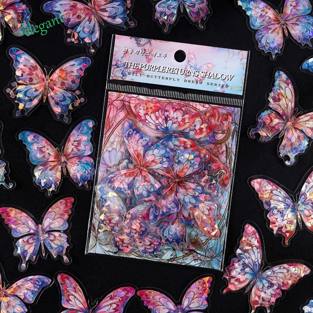 ELEGANT Laser Dreamy Butterfly Sticker, DIY Crafts Decorative ...