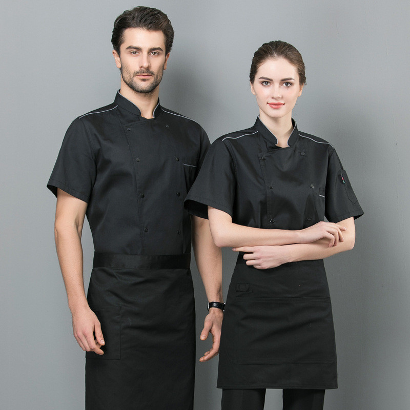 Restaurant Restaurant Chef Clothes Half-Sleeved Hotel Kitchen Clothes ...