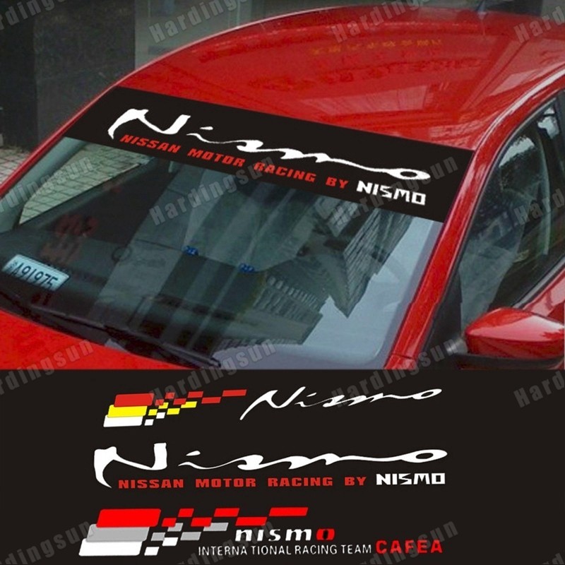 130x21cm Modified Nismo Vinyl Car Front Windshield Reflective Sticker ...
