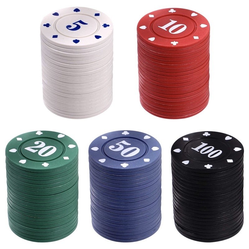 20PCS Poker Chips 5 Styles PVC Texas Holdem Poker For Housewarming ...