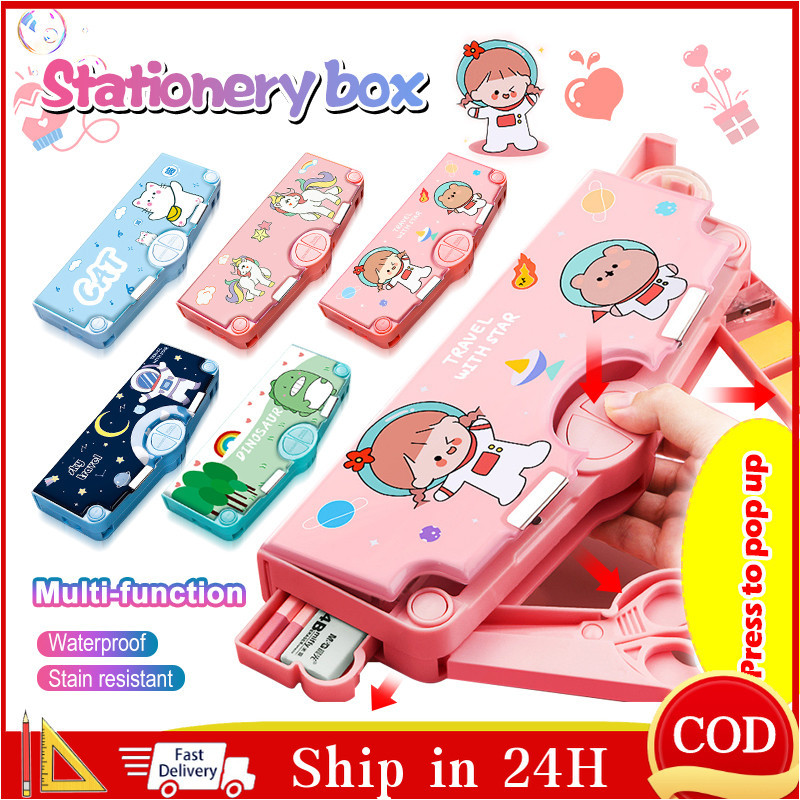 Cartoon Pencil Box Pencil Storage Case Multifunctional Stationery ...
