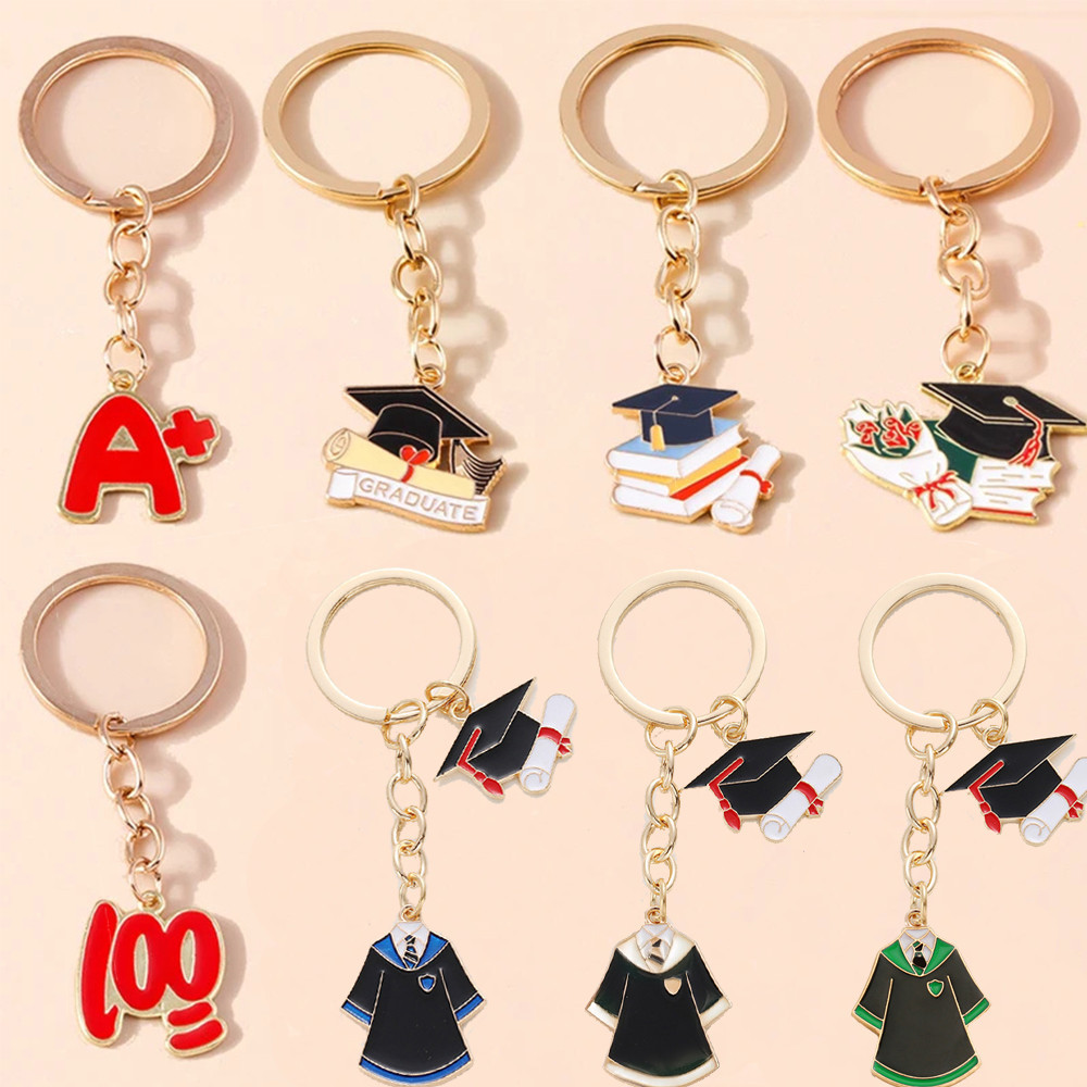 Creative Mortarboard Keychain Academic Dress key Rings for Students ...