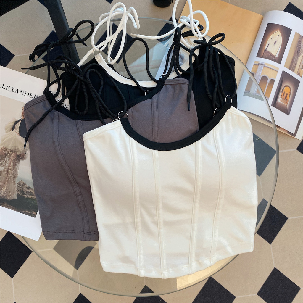 Pure Top Outer Wear Hot Girl Inner Summer Chest Pad Style Small Sling ...