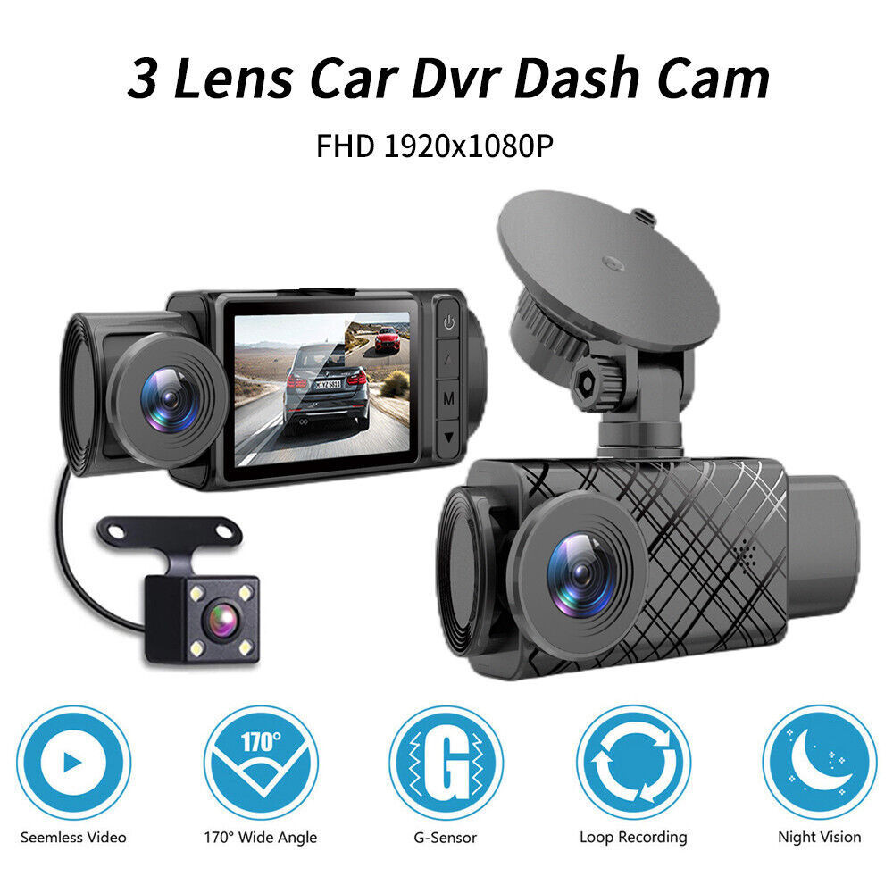 Dash Camera For Car Front And Rear 1080P Dashcam Night Vision 360° Car ...