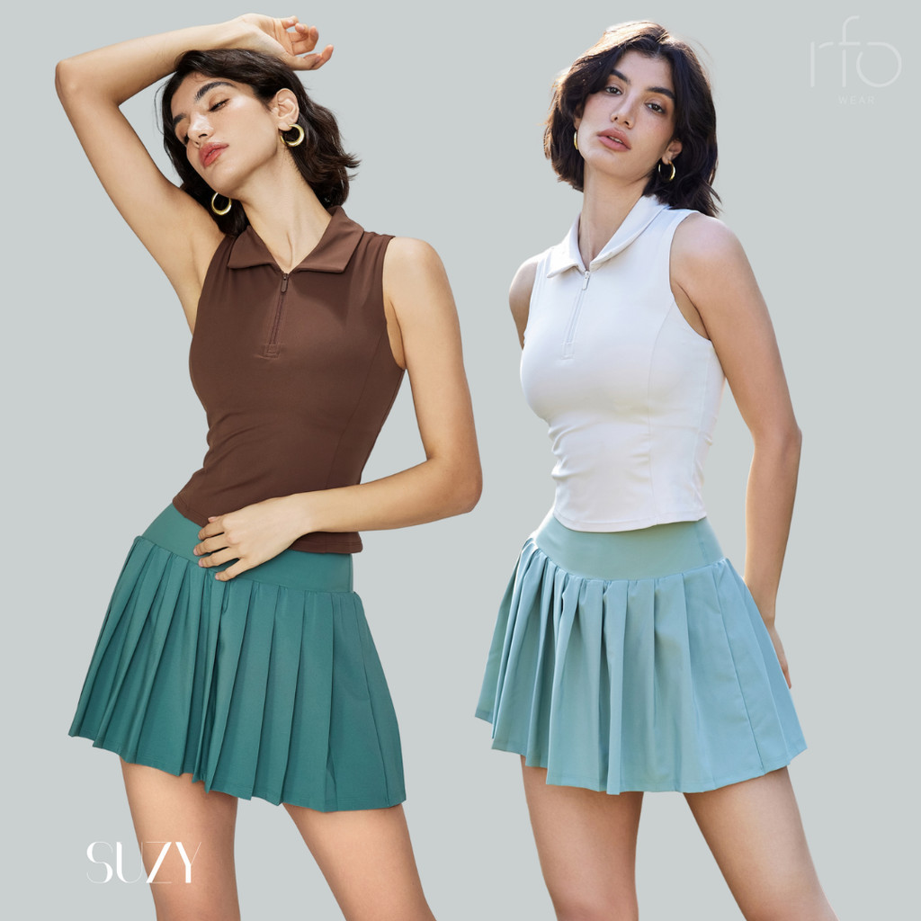 Suzy Sports Bra with Collar & Skort | Shopee Philippines