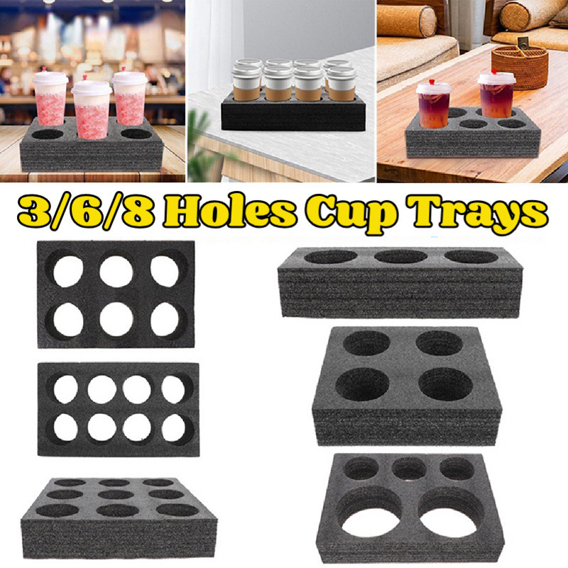 Disposable Takeout Cup Trays Coffee Carrier Holder Drink Carrier Fixing ...