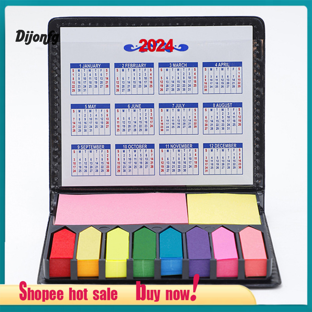 Dj Packaging Box Calendar 2024 Colorful Sticky Notes Desktop Calendar ...