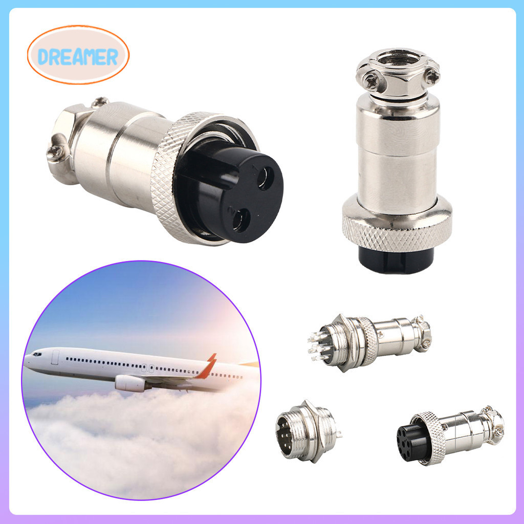 16MM Circular Male Female Connector 2/3/4/5/6/7/8 Pin Core GX16/DF16B ...