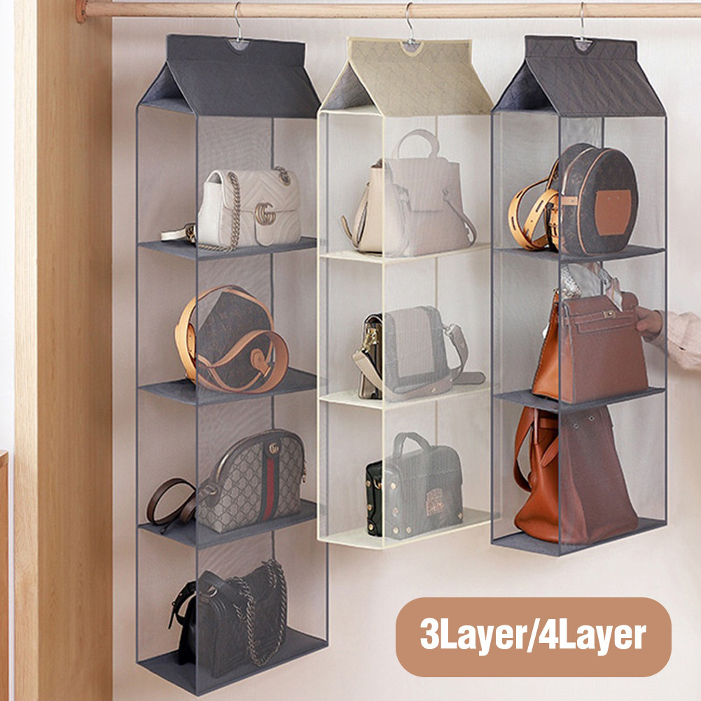 Hanging Bag Storage Holder Closet Wardrobe Hanging Bag Organizer ...