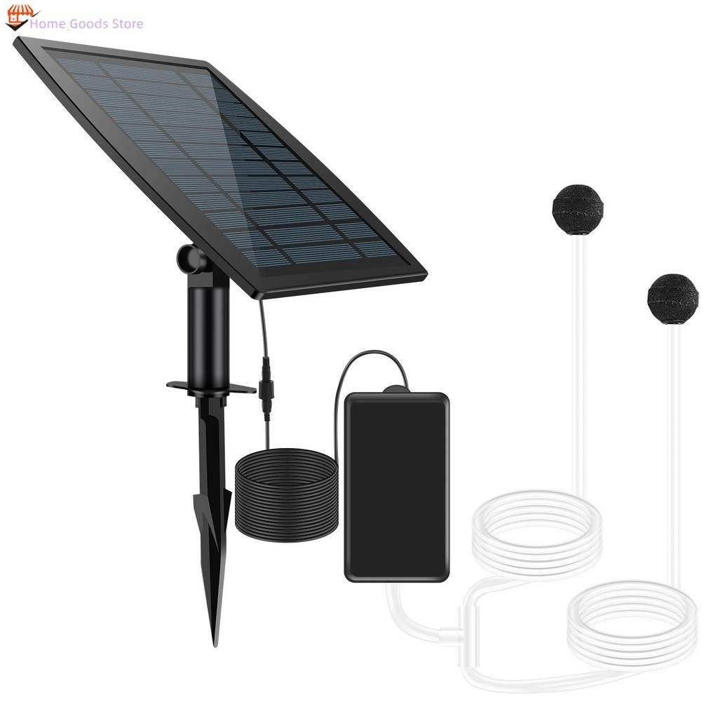 Solar Pond Aerator with 1800mAh Battery Backup 3 Modes Solar Air Pump ...