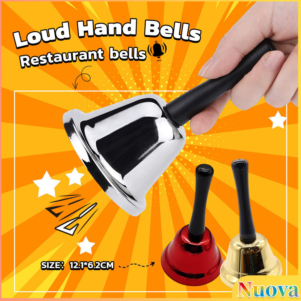 Nva Loud Hand Bells for Adults, Dinner Bells for Inside Classroom Bell ...