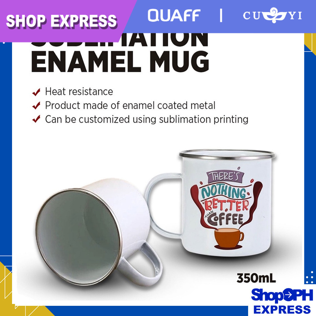 QUAFF Sublimation Enamel Mug with Brown Box | SPX | Shopee Philippines