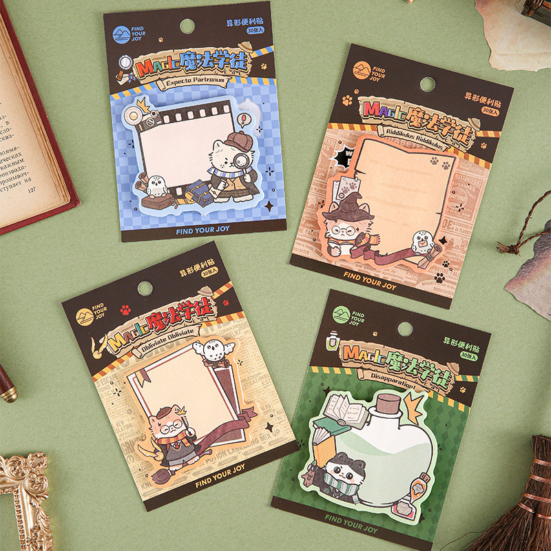 30 Sheets Cat Sticky Notes Cute Sticky Note Animal Divider Tabs Bundle ...