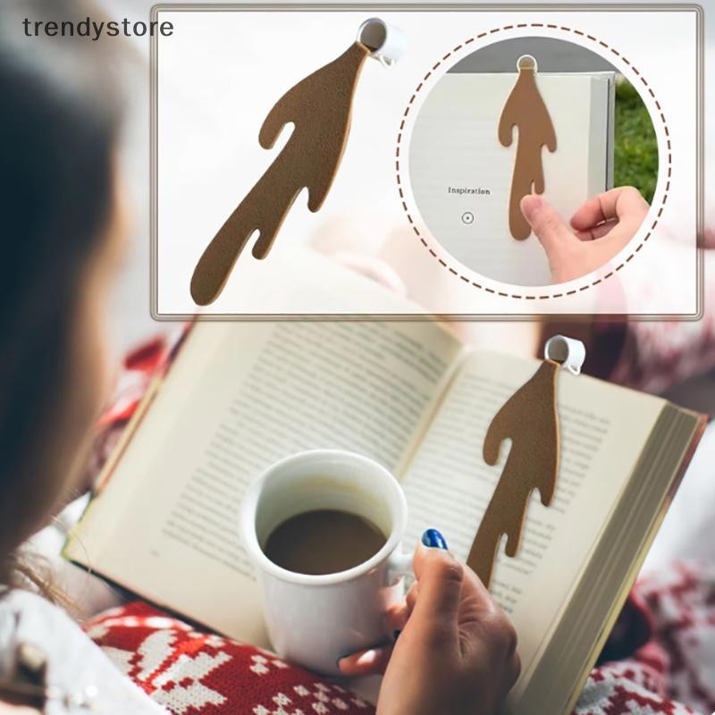 trendystore Cute Spilled Coffee Bookmark Corner Marker For Reading ...