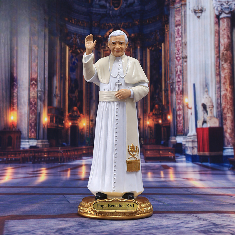 21CM Pope Benedict XVI Resin Statue with Blessing Hand Pose | Catholic ...
