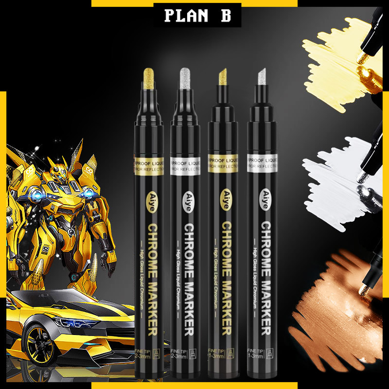 Metallic Liquid Chrome Marker Pen Gold Silver Waterproof Mirror ...