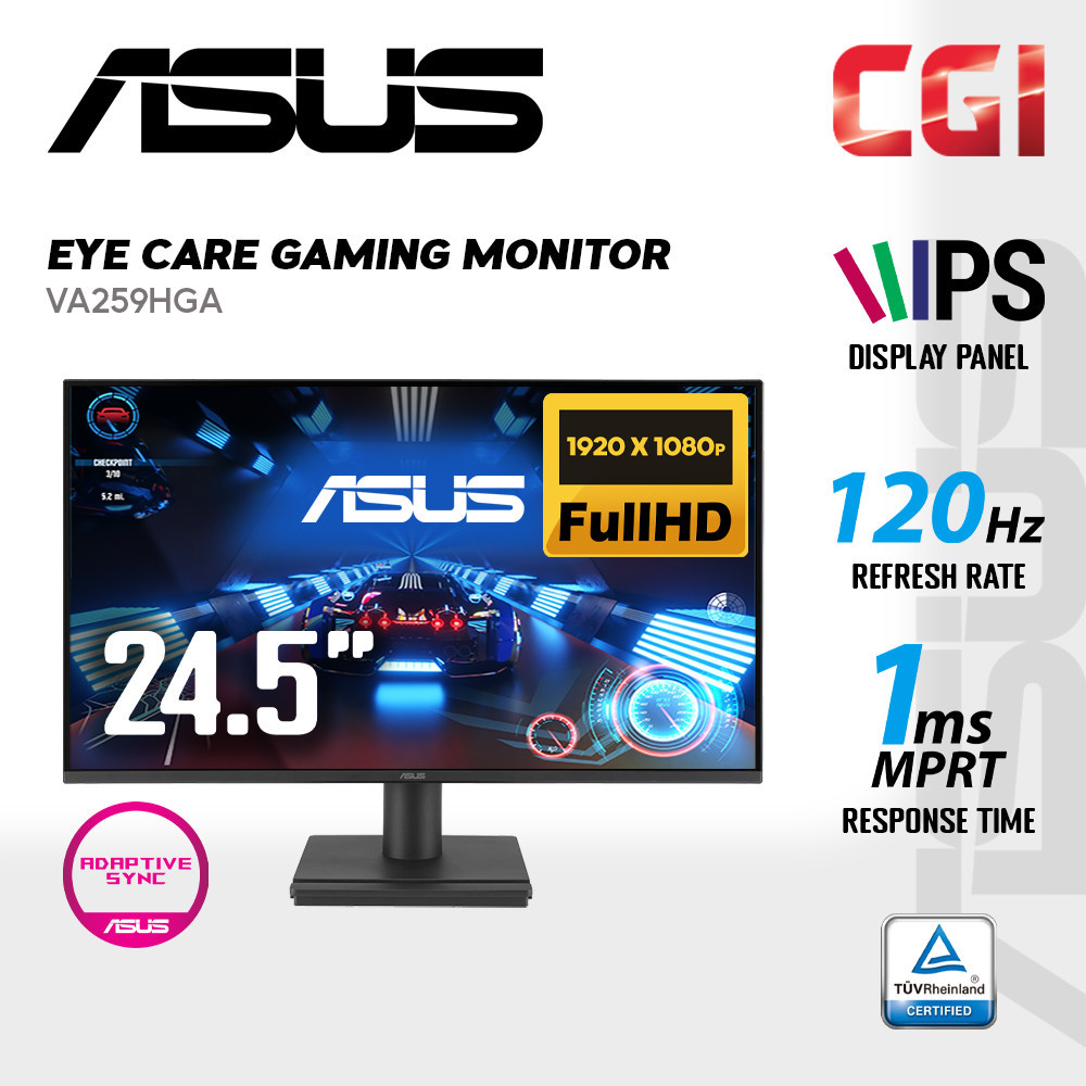 Asus 24.5" VA259HGA IPS FHD Adaptive Sync 120Hz 1ms Eye Care Frameless ...