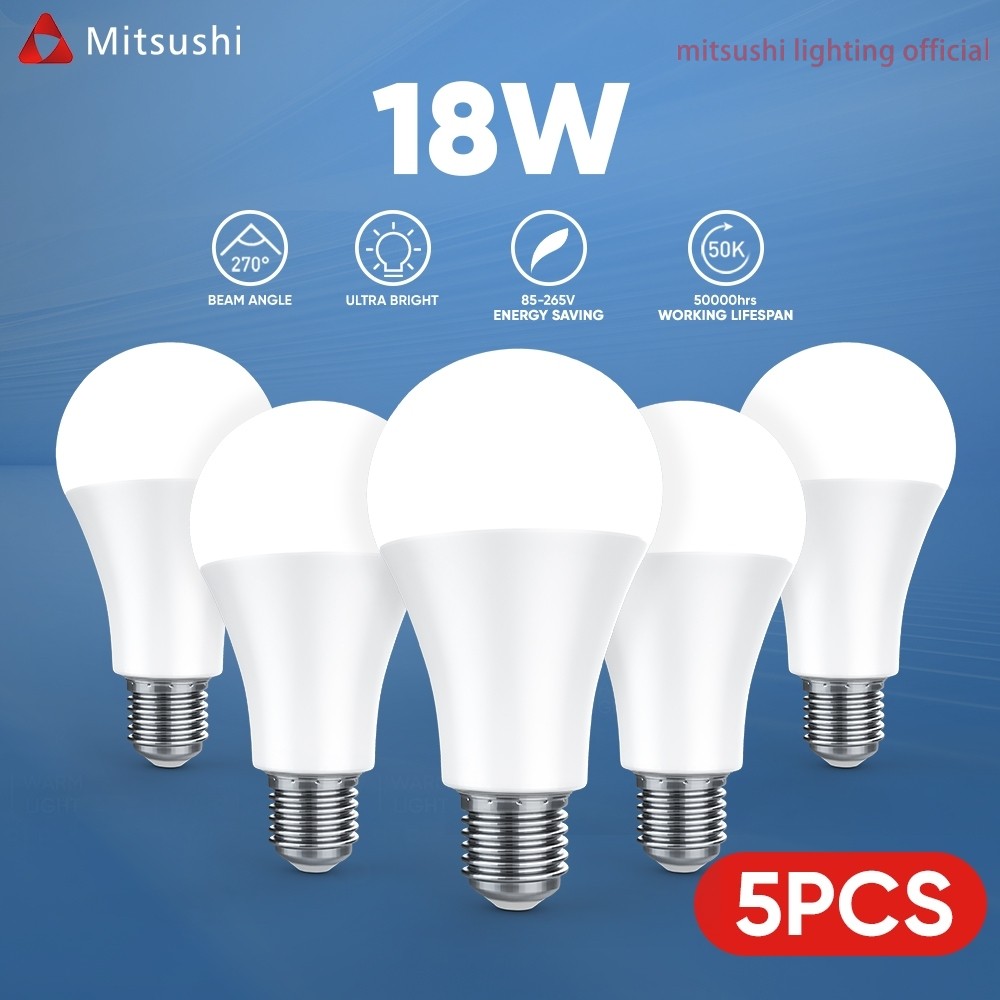 Mitsushi 5pcs Led Bulb Light Energy Saving Waterproof Bulbs For House ...