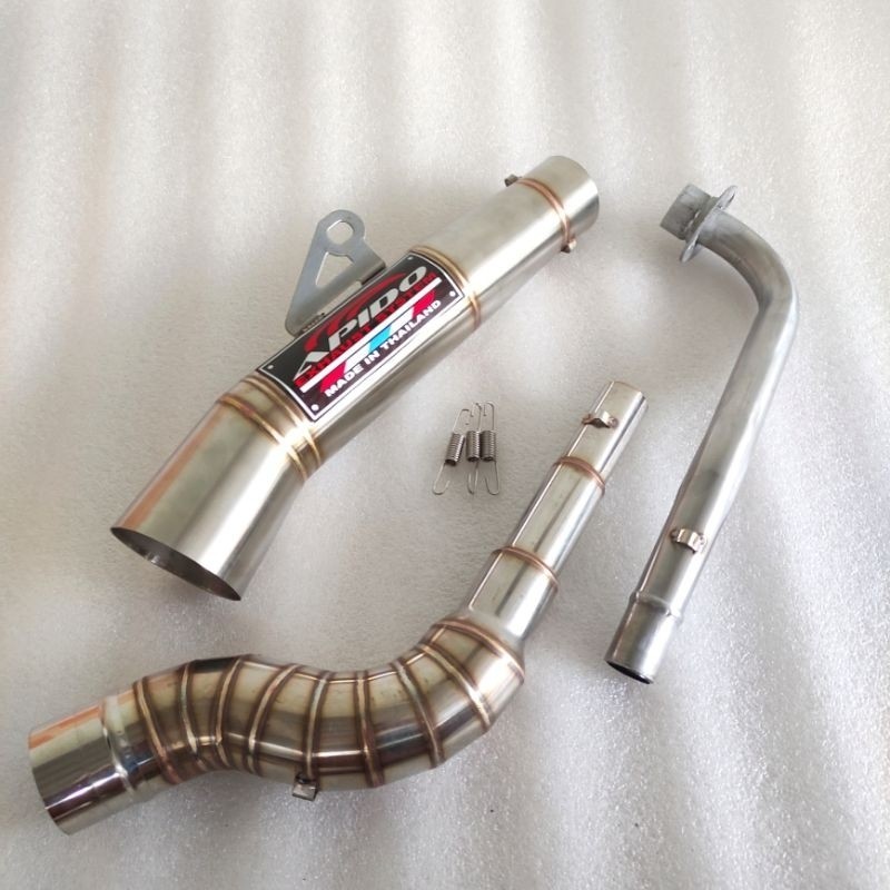 Apido pipe super open 51mm canister tube type 1set for xrm 110 125 wave ...