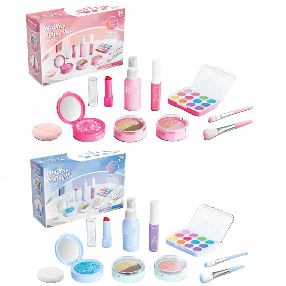 Girls Pretend Makeup Playset Children Cosmetics Pretend Playing Box ...