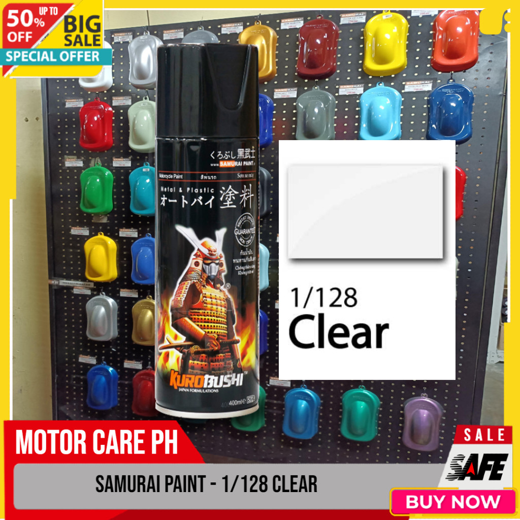 SAMURAI SPRAY PAINT [1/128 CLEAR] Standard Color High Quality 400ML ...