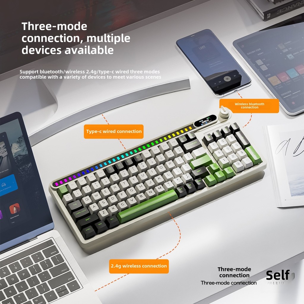 [2025]Simawolf MK98Three Mold RGB Wireless Keyboard with Screen ...