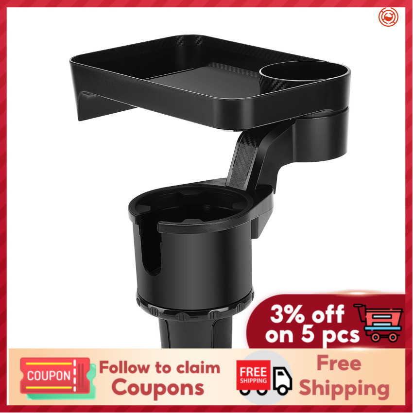 Car Cup Holder Expander with Attachable Tray | Shopee Philippines