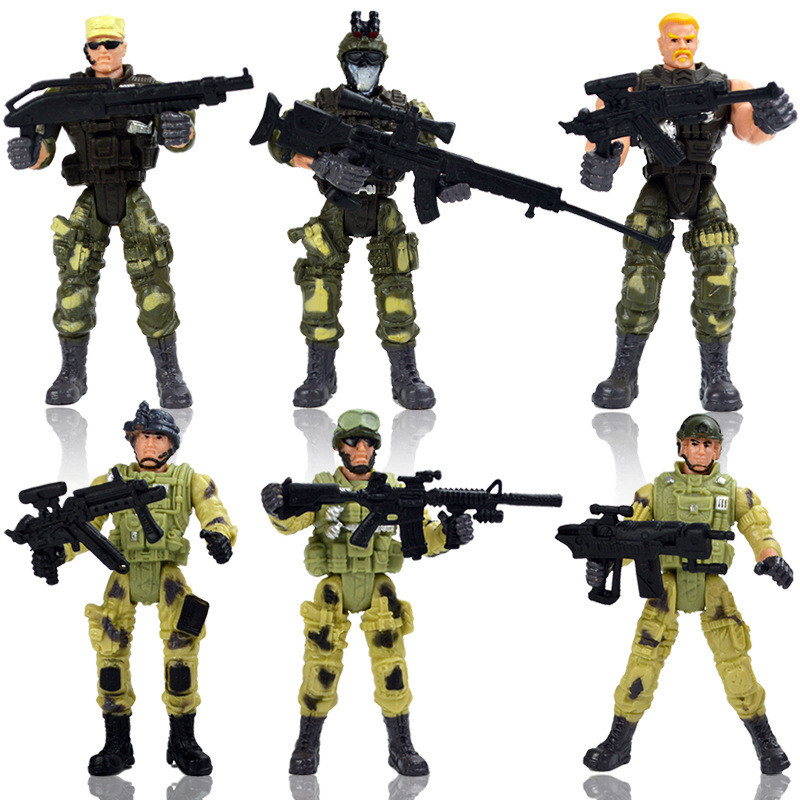 Military Soldier Model 6 Police Soldier Models with Joints Movable ...