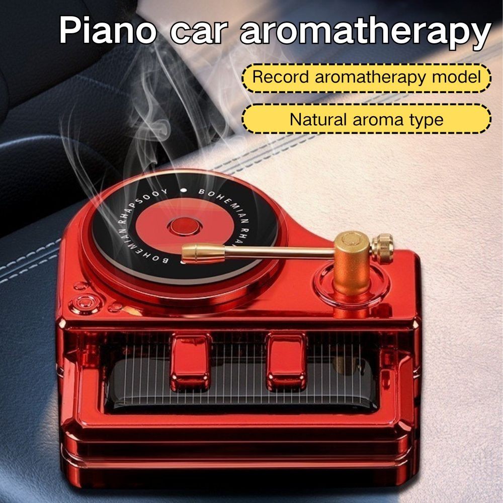 Solar Auto Air Perfume Gramophone Alloy Freshener Rotary Auto | Shopee ...