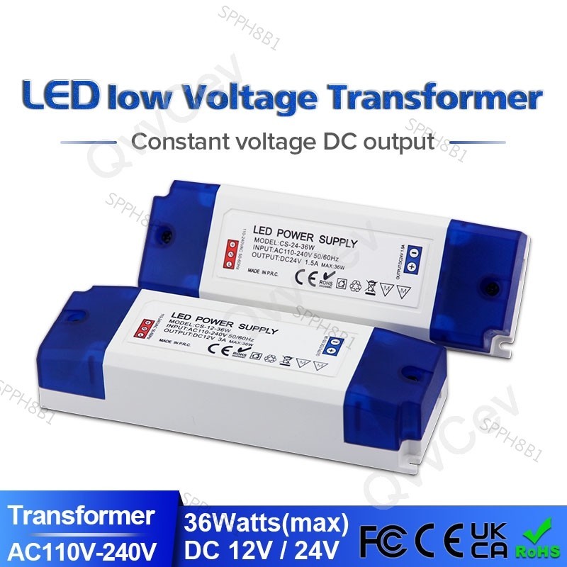 36W LED Driver Transformer 110-240VAC to DC 12V/24V 100W Switching ...
