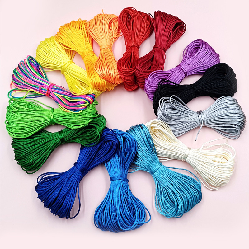 20m/Roll 2mm Nylon Cord Thread Chinese Knot Macrame Cord Bracelet ...