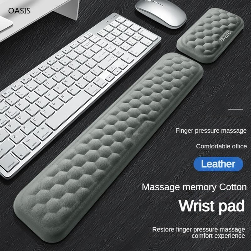 Ergonomic Mouse Pad with Massage Wrist Support Memory Foam | Shopee ...