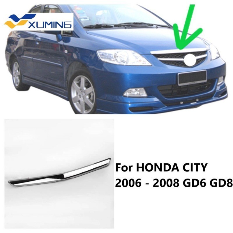 Auto Front Bumper Grille Chrome Bonnet hood Moulding For HONDA CITY ...