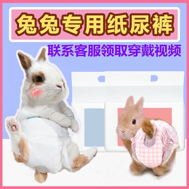 Rabbit Diapers Dedicated Diapers Pet Rabbit Rabbit Wearing Prevent ...
