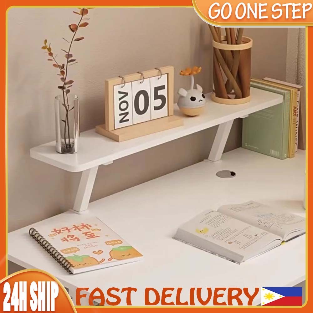 Desktop Bookcase Shelf Storage Rack Wood Shelves Computer Height ...