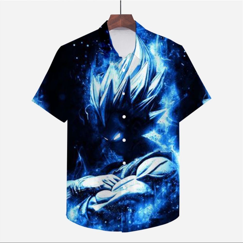 Men's Shirt Anime Clothes Dragon Ball Z Summer Oversized Goku Super ...