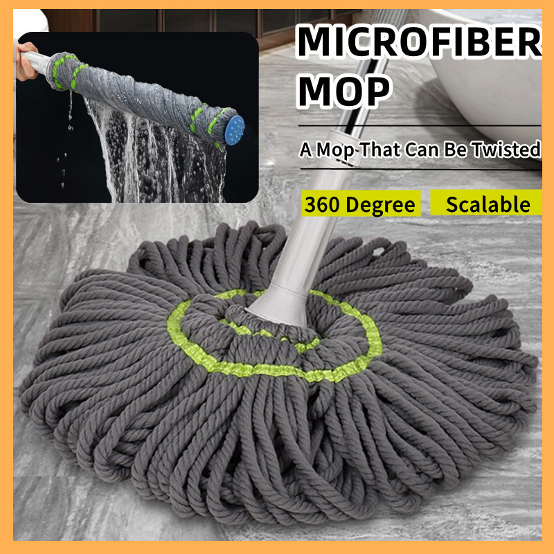 Fiber Rope Spin Mop Magic Tornado Mop 360 Degree Easy Spin Map Floor ...