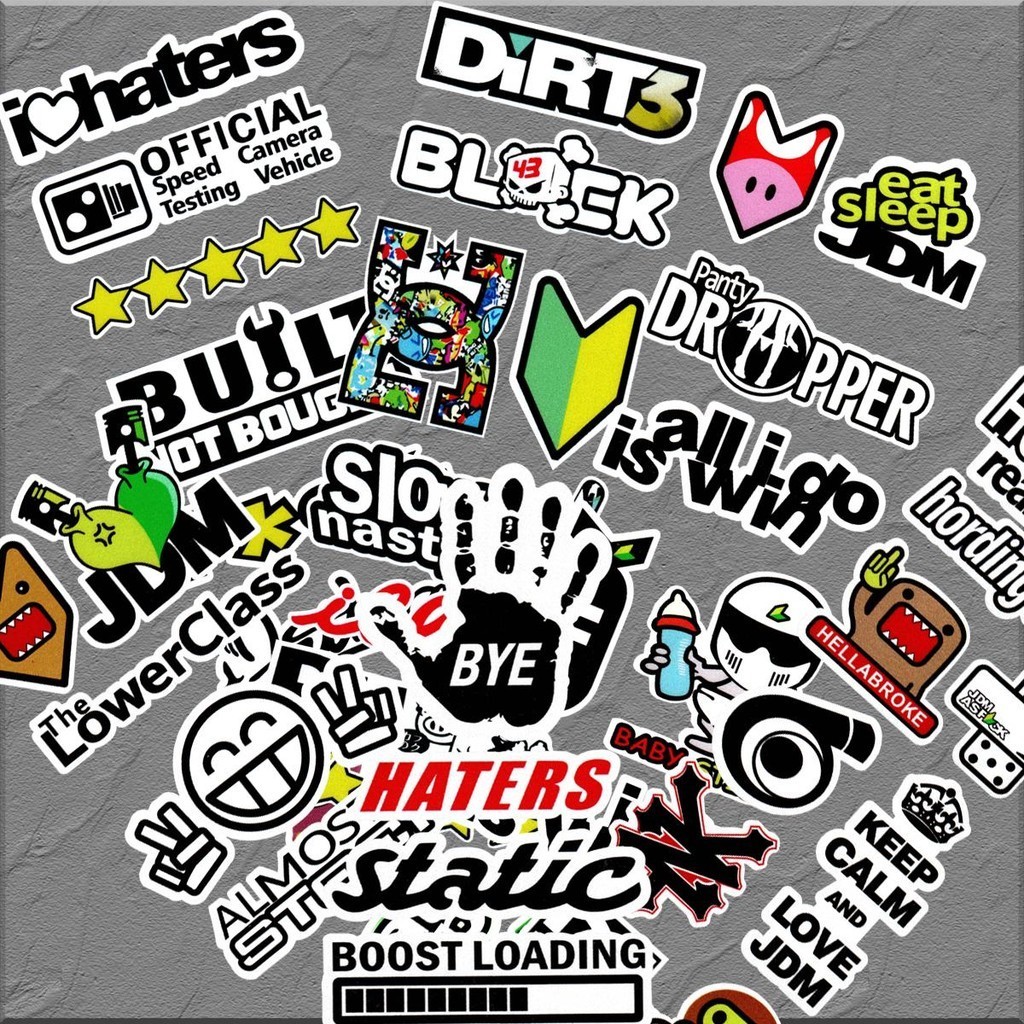 JDM Style Sticker Japanese Style Stickers for Motorcycle Helmet ...