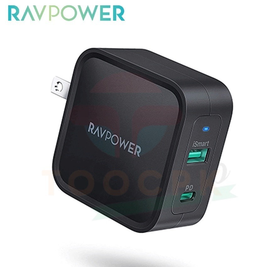Ravpower 65W GaN Tech wall charger QC PD 2 ports - GaN fast charging ...