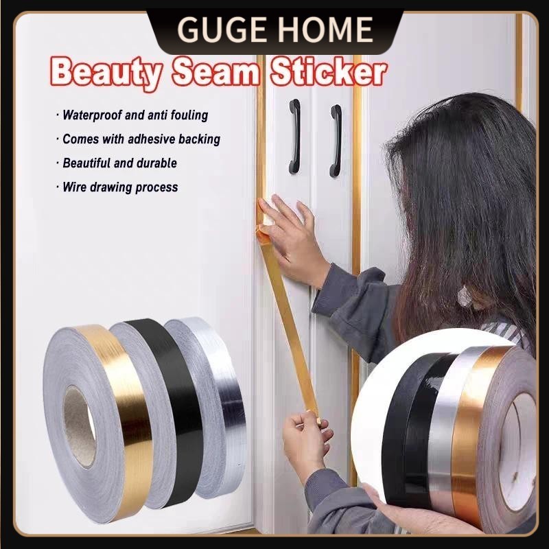 Gold 50M Floor Tile Gap Tape Wall Tile Strip Sticker Mildewproof Self ...