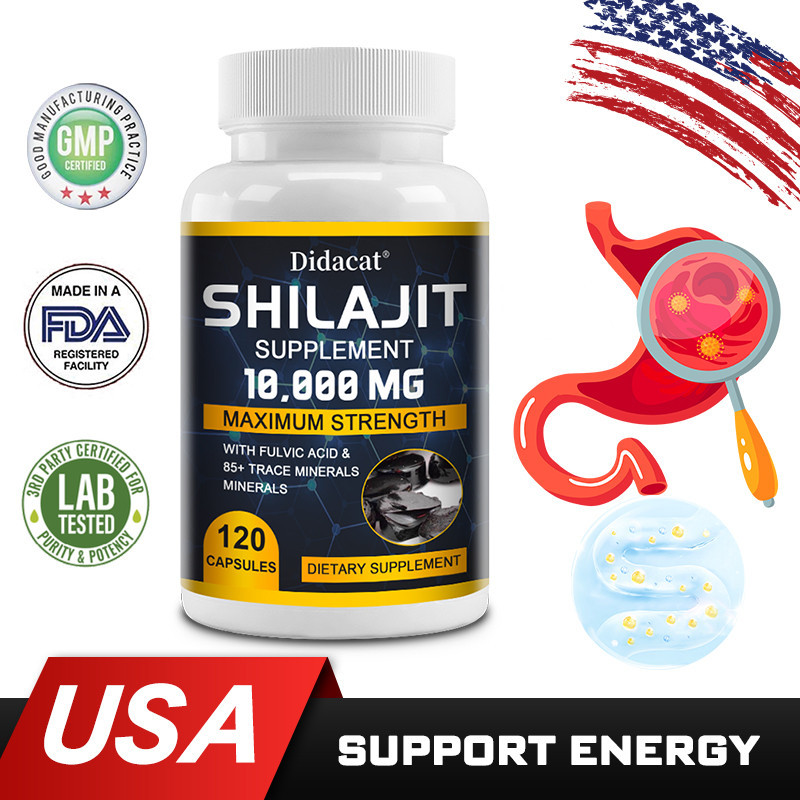 Fulvic Acid Contains Trace Minerals, Aids Digestion and Immunity, Supports Energy, 120 Capsules ...