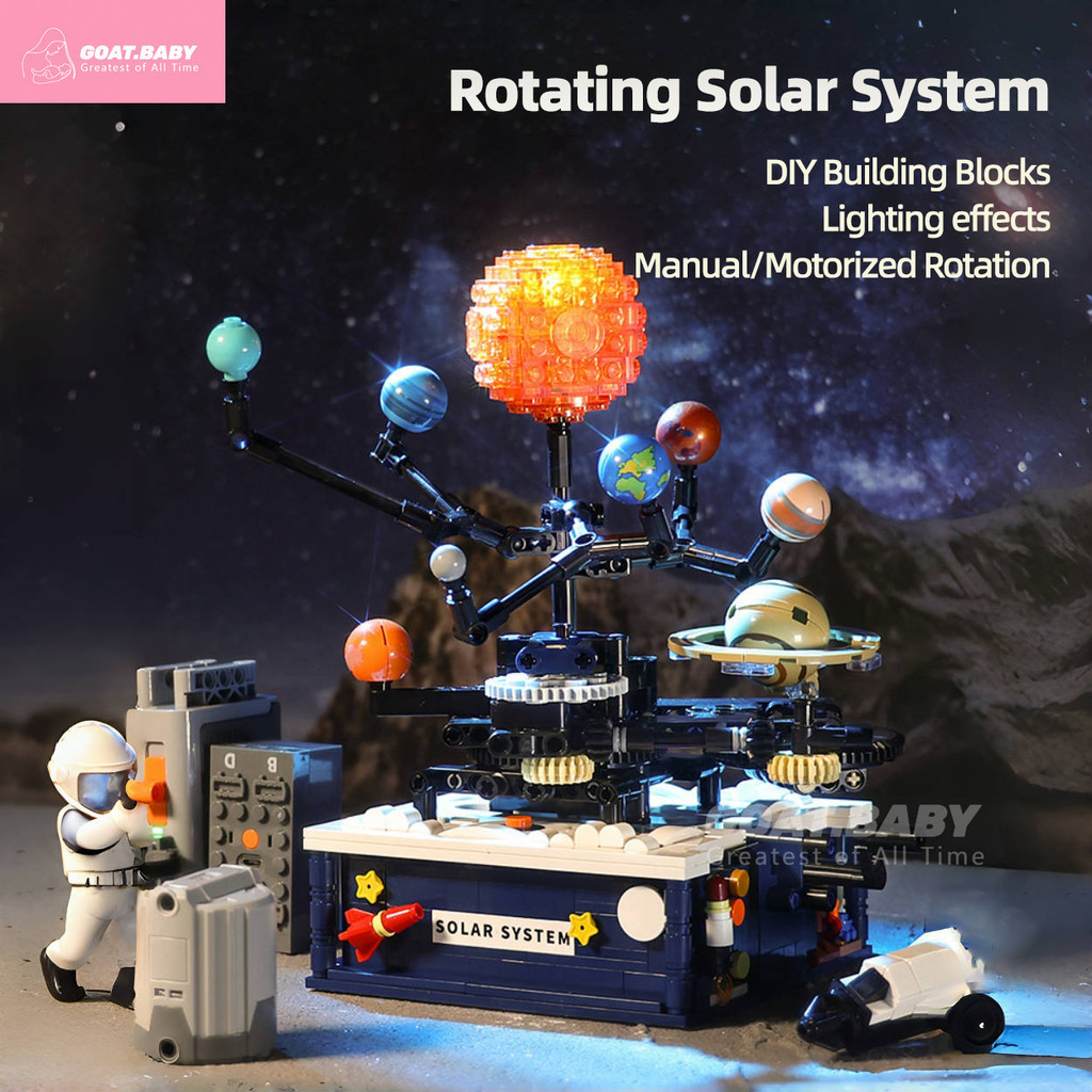 755pcs Rotation Solar System Building Blocks Set Educational Toys for ...